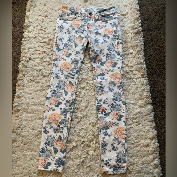 Bullhead | Jeans | Bullhead Black Skinniest Floral Denim Jeans 5 White ...